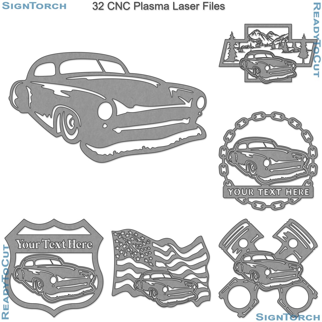 Chevy Deluxe Car Plasma DXF SVG Files 32 Ready to Cut Designs for Cnc ...