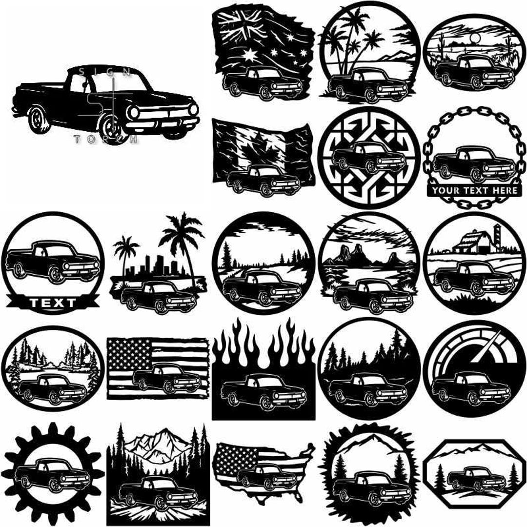 Holden Eh Ute Trucks 1 48 Designs Vector Dxf Svg Cnc Art for Cnc Plasma ...