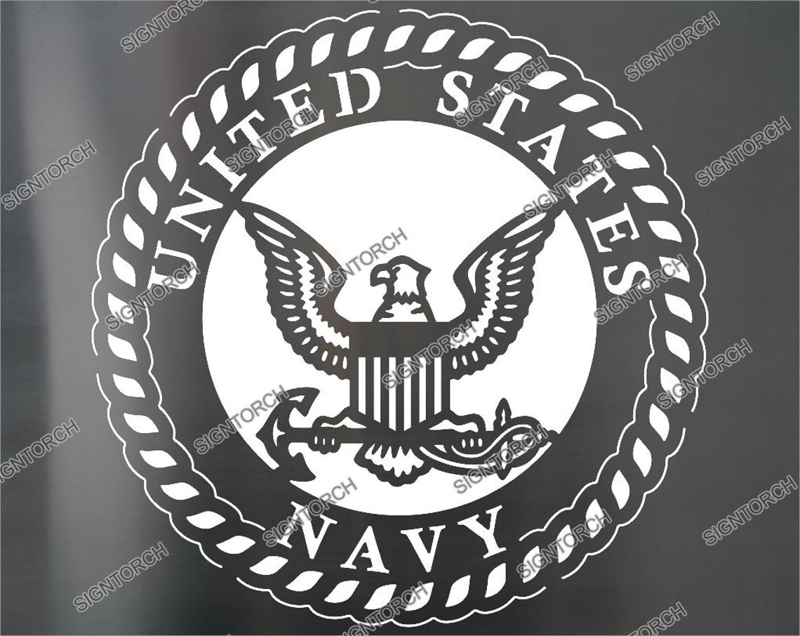 US Navy Logo DXF SVG Vector cnc Plasma Laser Router Cricut | Etsy