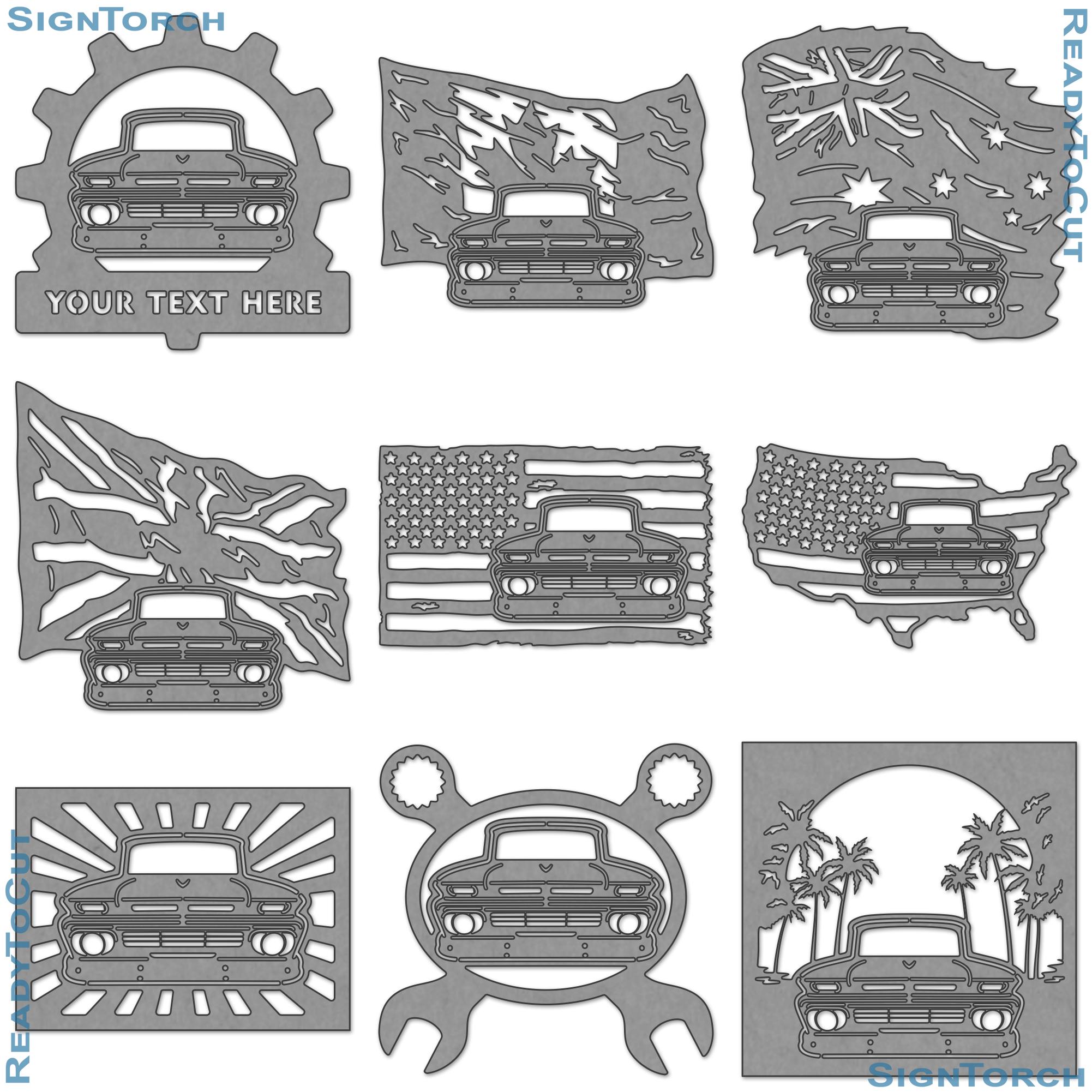 62 Chevy C10 Truck Plasma DXF SVG Files 49 Ready to Cut Designs for Cnc ...