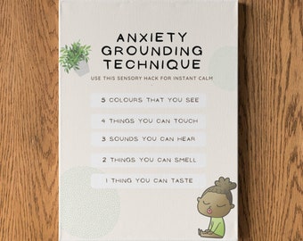 Grounding Technique School Psychologist Office Decor Poster Counselling ...