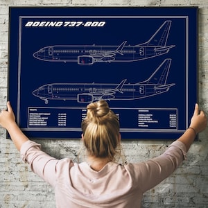 Poster Boeing 737-800 Blueprint - Etsy