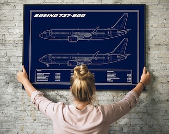 Boeing 737-800 Cockpit Poster B737NG Cockpit Training Poster Flight ...