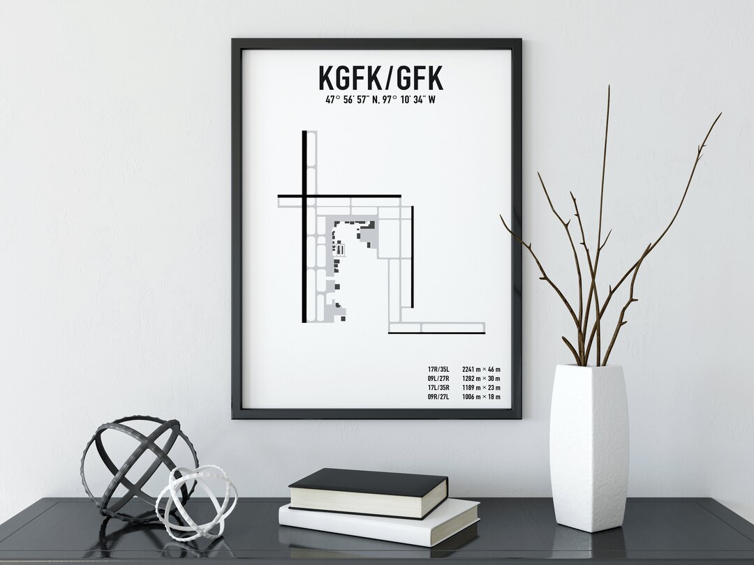Grand Forks International Airport Poster KGFK / GFK - Etsy