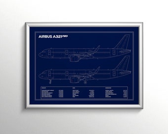 Airbus a321 neo blueprint - Etsy Italia
