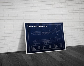 Boeing 737 MAX 8 Cockpit Poster - Etsy UK
