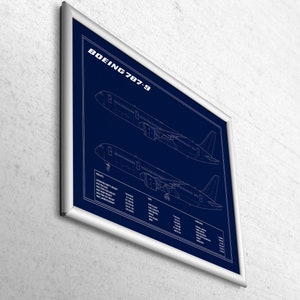 Poster Boeing 787-9 Dreamliner Blueprint - Etsy