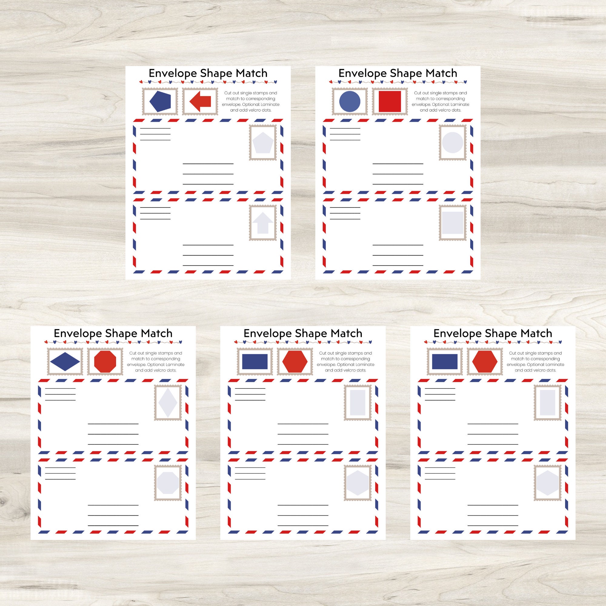 Post Office Printables Worksheet Set, Dramatic Play and Educational ...