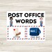 Post Office Words Printable Worksheet, Dramatic Play Educational ...