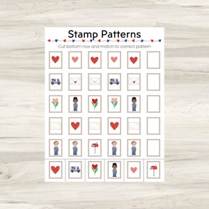 Valentine's Day Post Office Printable Worksheet Set (digital Download ...