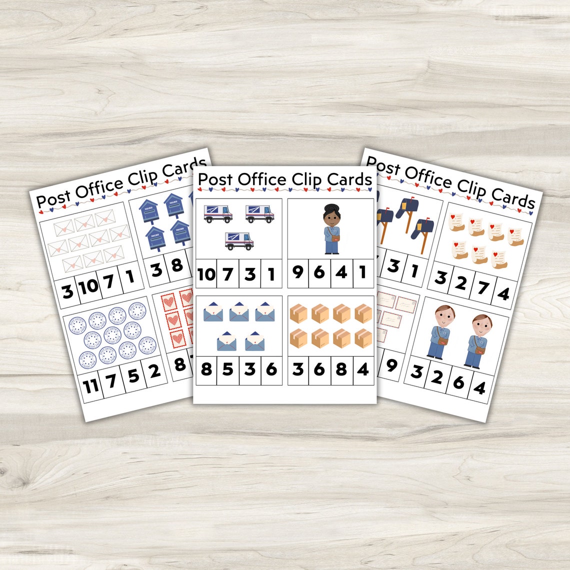 Post Office Printables Worksheet Set, Dramatic Play and Educational ...