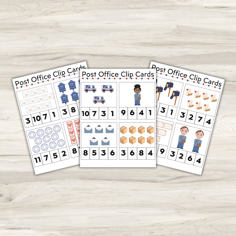 Post Office Printables Worksheet Set, Dramatic Play and Educational ...