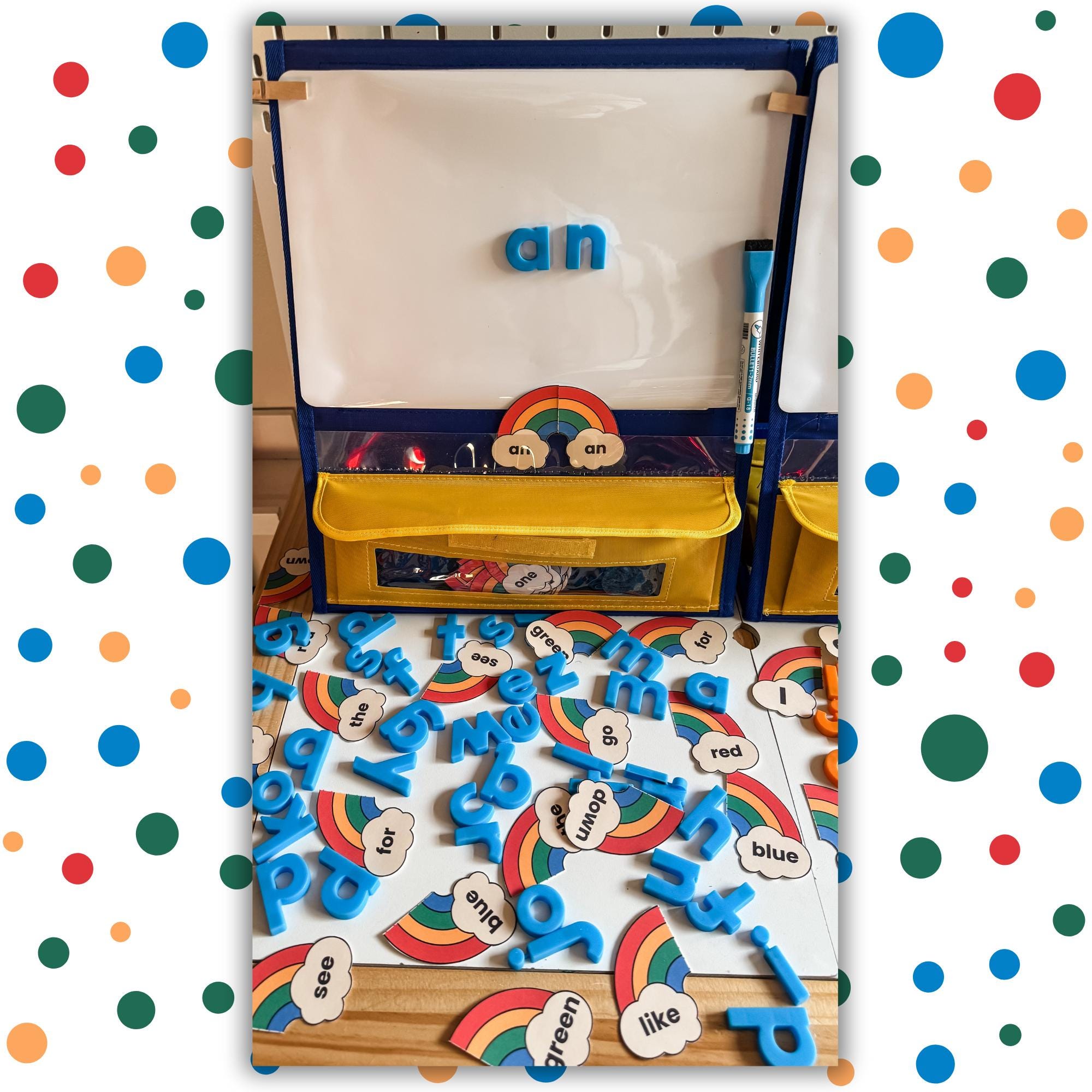 Rainbow Alphabet, Shapes & Sight Words Matching Game (digital Download ...