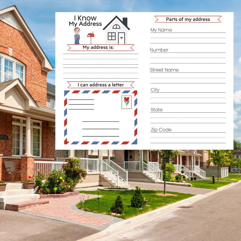 I Know My Address Post Office Worksheet, Dramatic Play and Educational ...