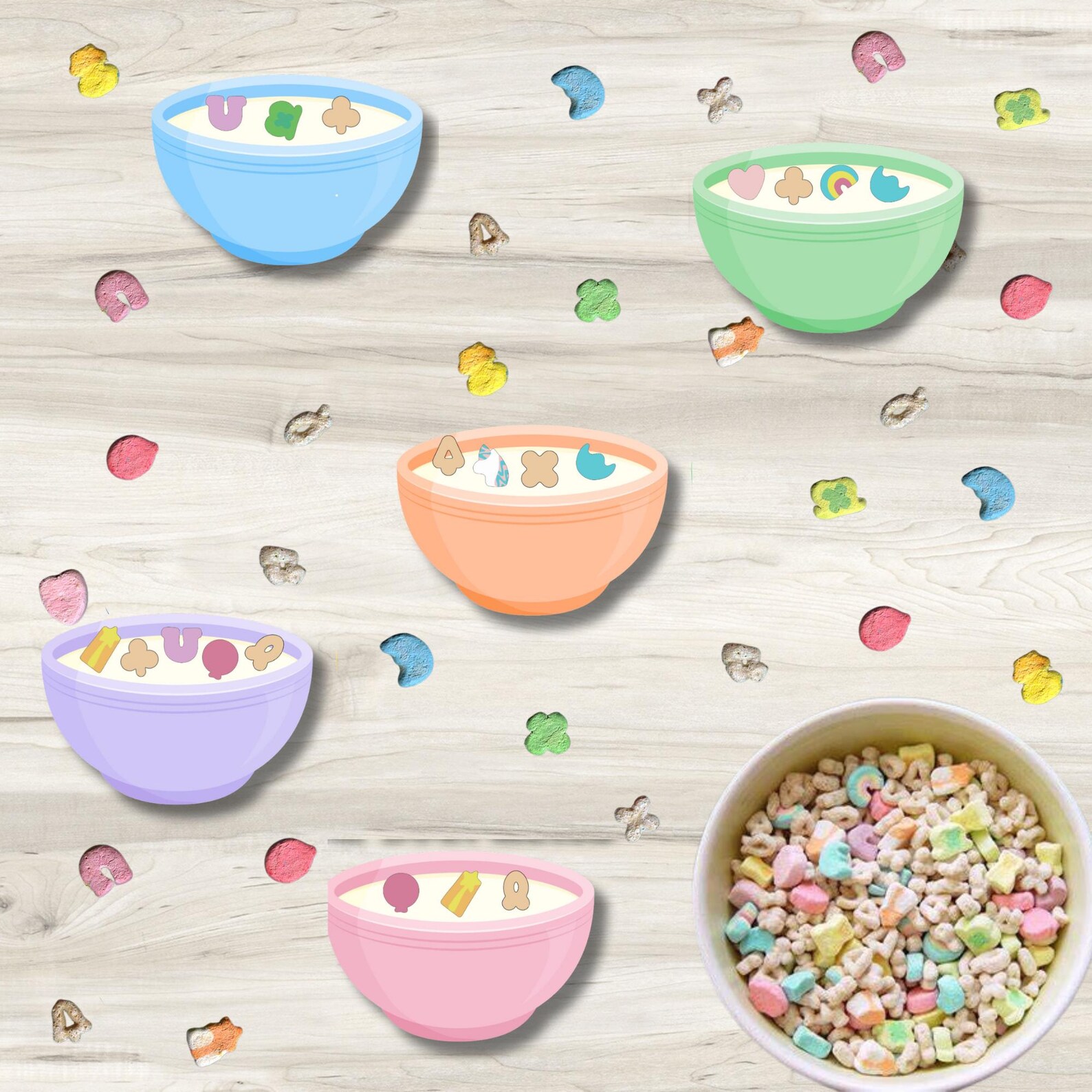 St. Patrick's Day Lucky Charms Inspired Charmed Cereal Shape Worksheet ...