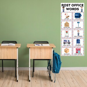 Post Office Words Printable Worksheet, Dramatic Play Educational ...