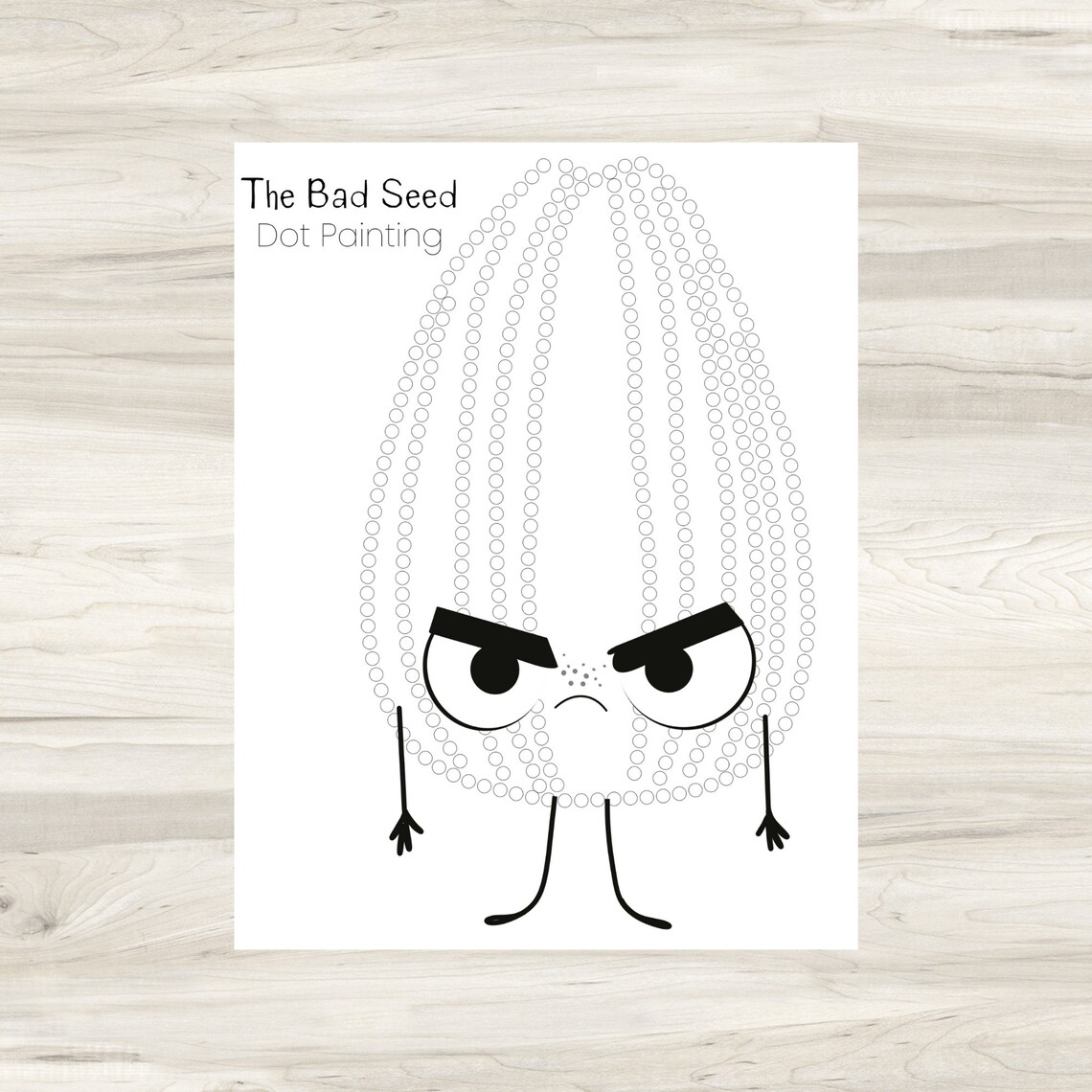 The Bad Seed Inspired Book Based Activity Printables, Ready to Print ...