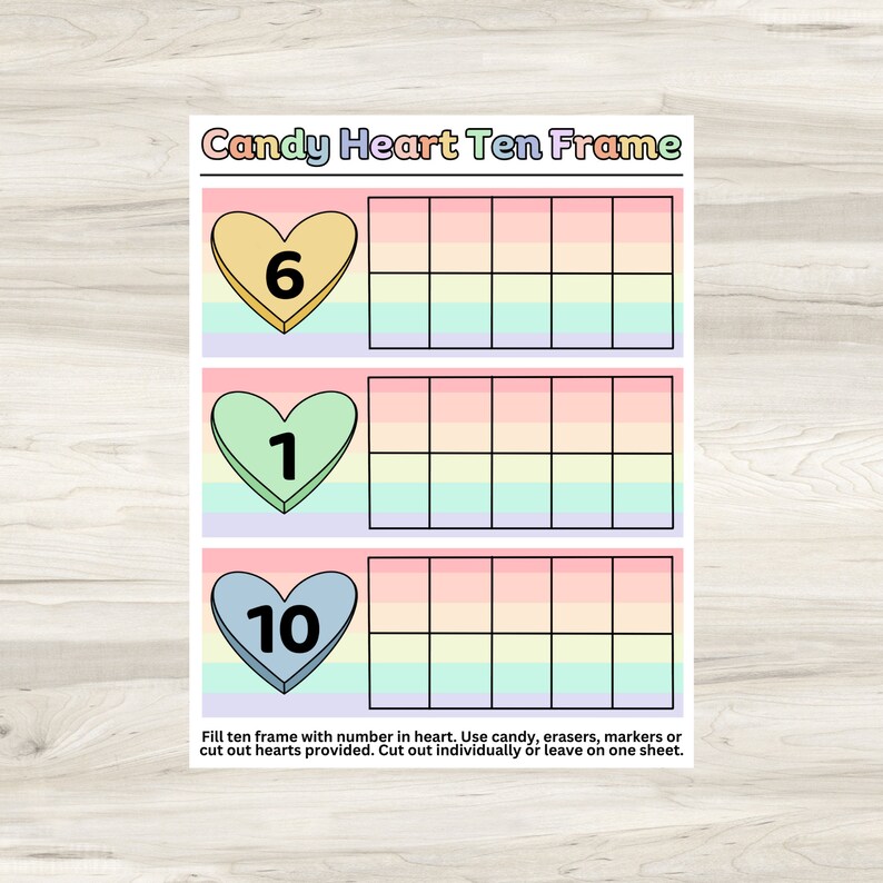 Valentine's Day Conversation Hearts Worksheets, Printable Digital ...