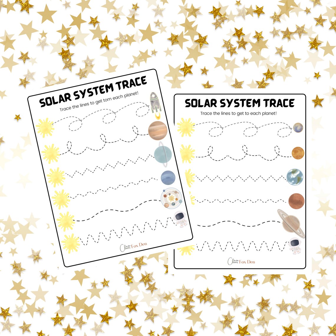 Space Trace Worksheet Solar System I Spy Printable Digital - Etsy