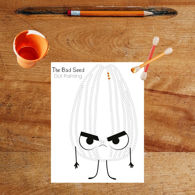 The Bad Seed Inspired Book Based Activity Printables, Ready to Print ...