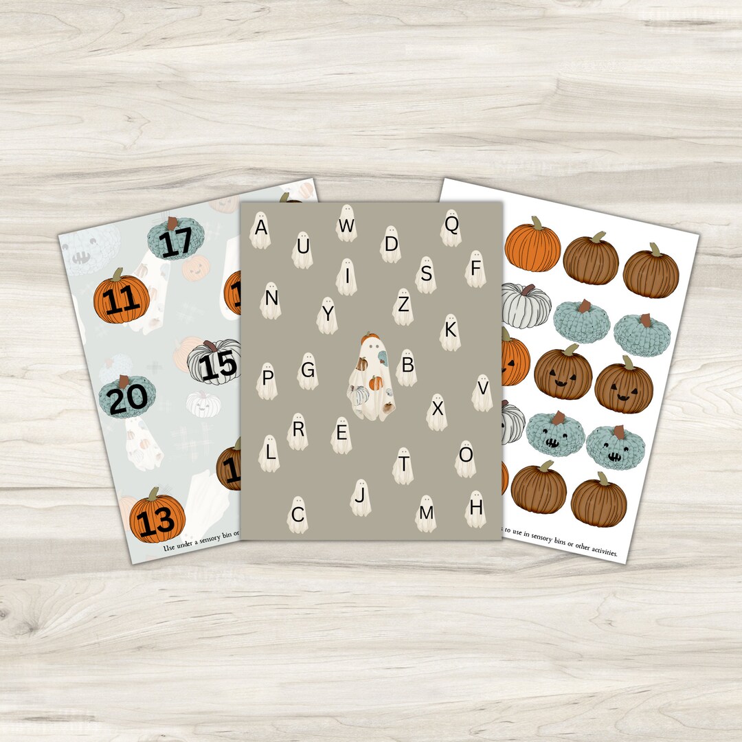 Boo Crew Ghost Sensory Bin Printables Digital Download - Etsy