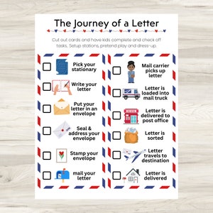 Post Office Printables Worksheet Set, Dramatic Play and Educational ...