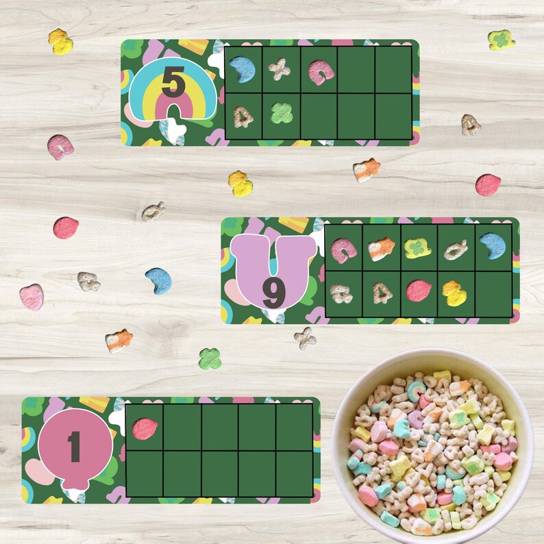 St. Patrick's Day Lucky Charms Inspired Charmed Pattern and Number ...