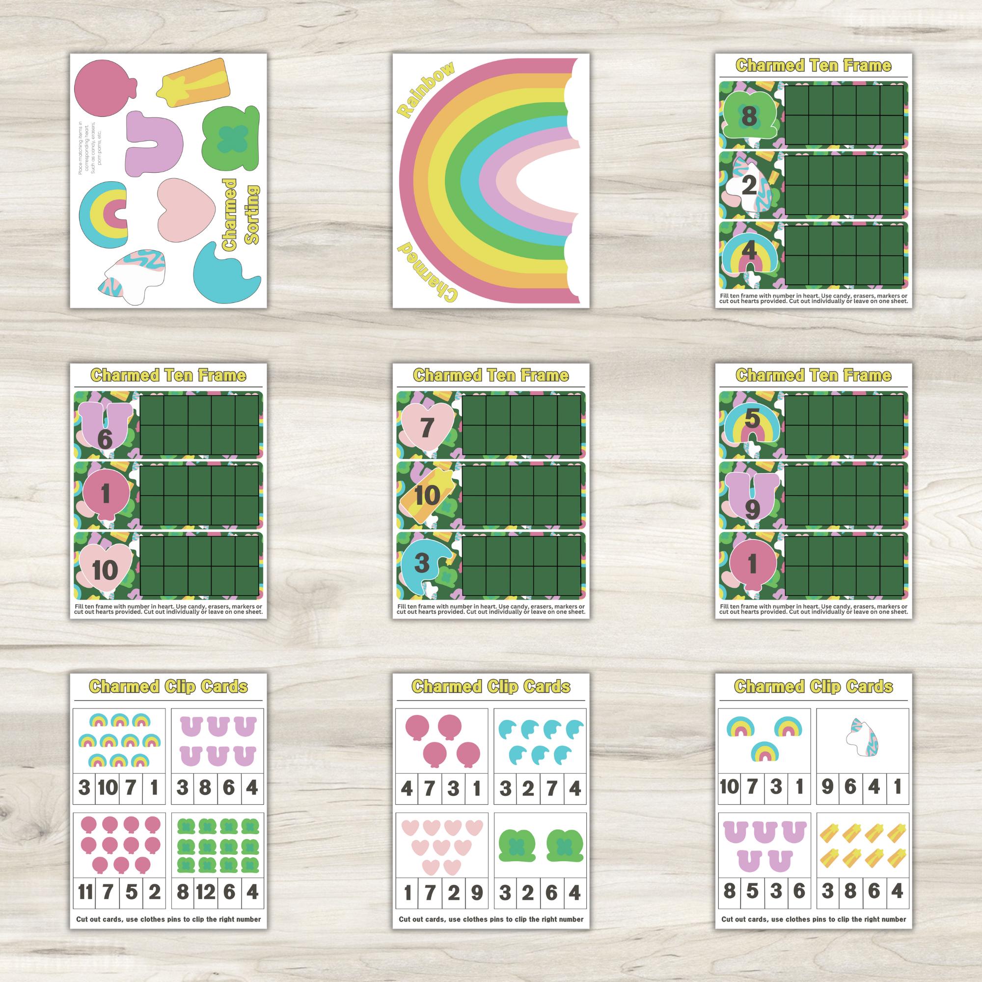 St. Patrick's Day Lucky Charms Inspired Charmed Pattern and Number ...