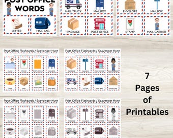 Post Office Printables Worksheet Set, Dramatic Play and Educational ...