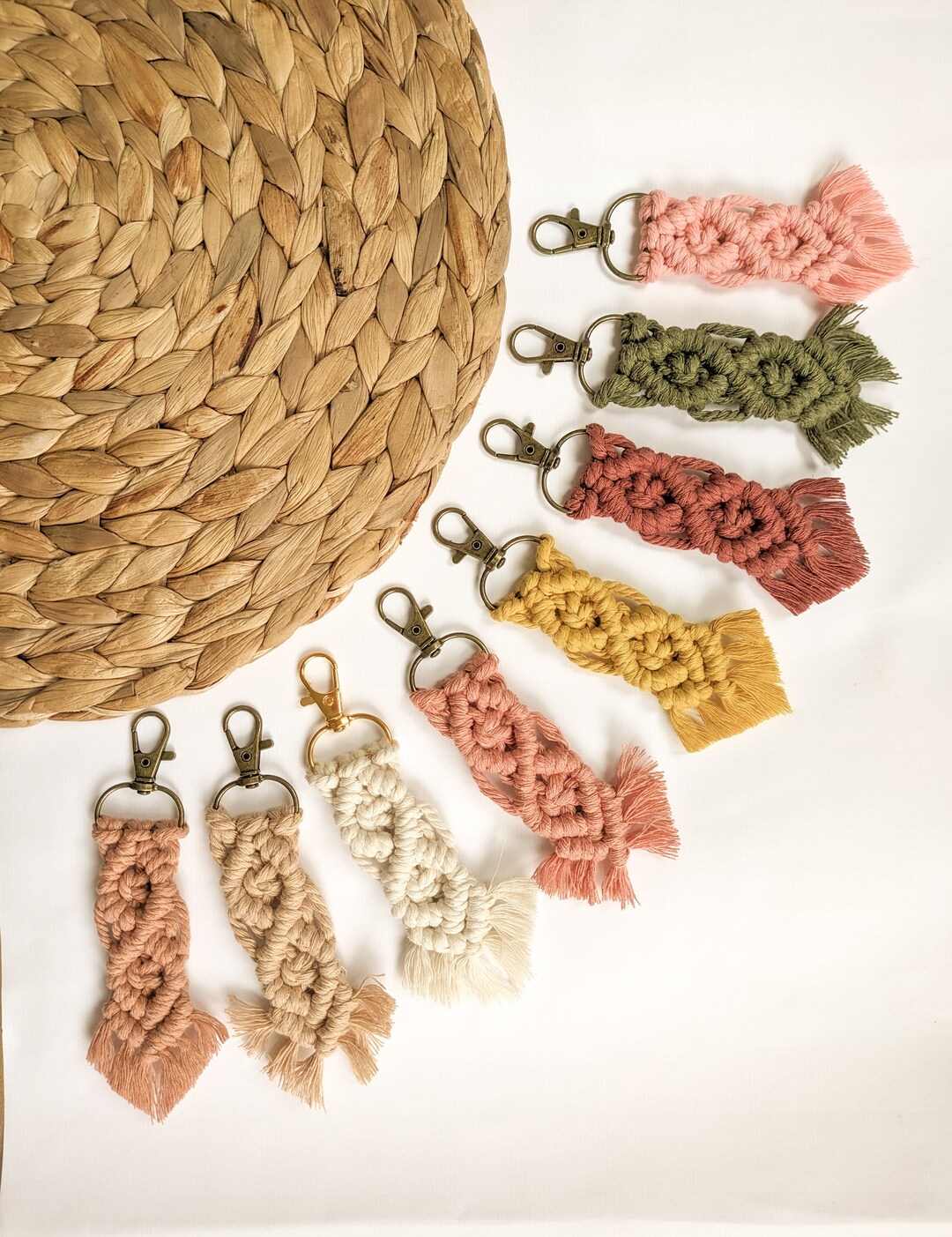 Boho Macrame Keychain Macrame Keychain Boho Accessories - Etsy