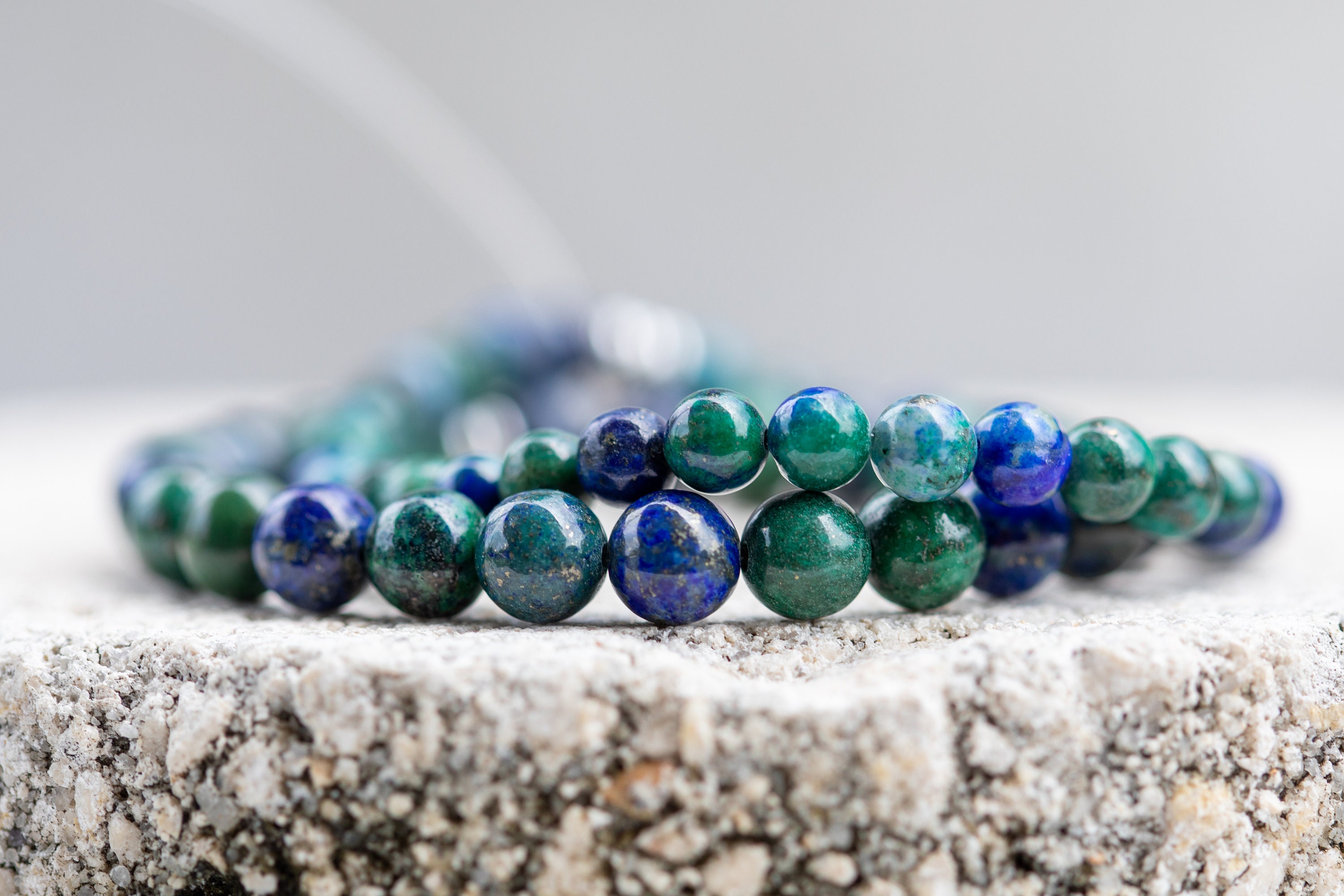 Azurite Gemstone Crystal Healing Bracelet - Etsy