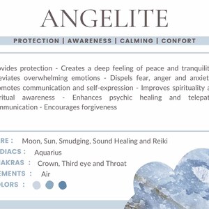 Angelite Gemstone Crystal Healing Bracelet - Etsy