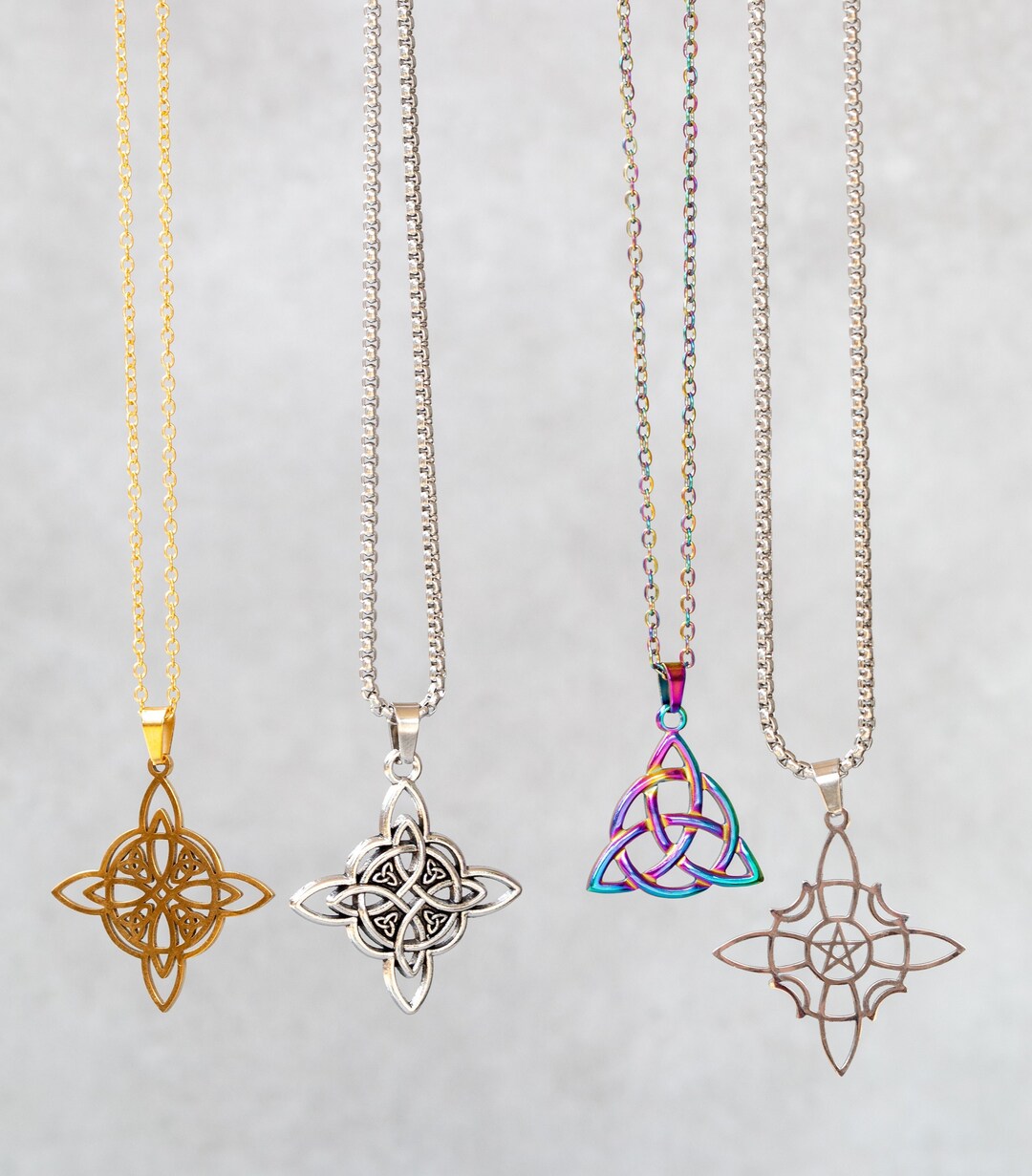 Triad, Witch Knot Sterling Silver Necklaces & Pendants - Etsy