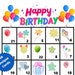 Birthday Printable Bingo Game 3, Birthday Activity, Birthday Party ...