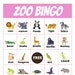 Zoo Bingo Game, Printable Bingo Game With Large Card, Instant Bingo ...