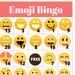 Emoji Face Bingo, Printable Bingo Game With Large Cards,print and Play ...