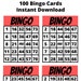 Red/bingo Calling Cards/calling Cards Bingo/red Bingo Cards Template ...