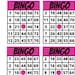 Pink/bingo Calling Cards/100 Bingo Cards/pink Bingo Cards Template ...