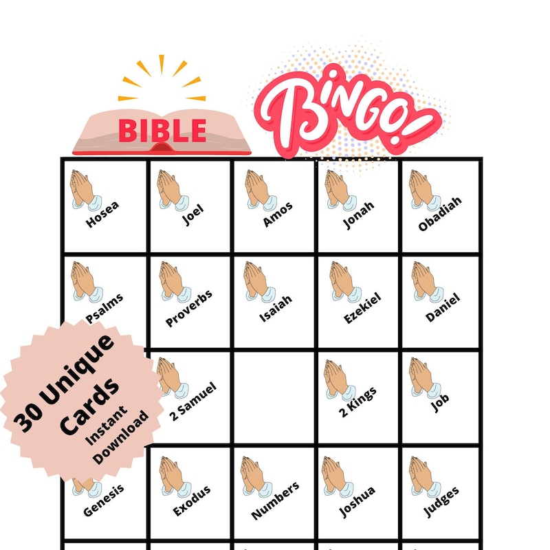 Bible Bingo - Etsy
