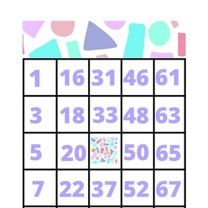 Colorful BINGO Game, Calling Cards BINGO, Instantly Play BINGO ...