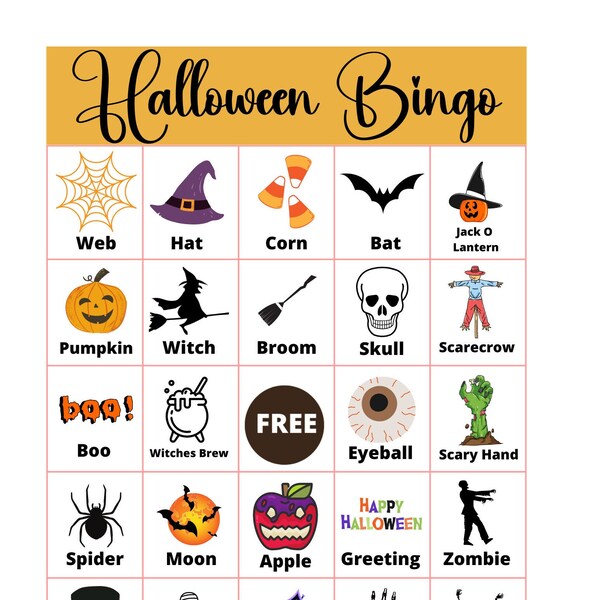 Halloween Bingo - Etsy