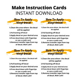 Decal Instructions, How to Apply Decals, Care Instructions, DIY ...