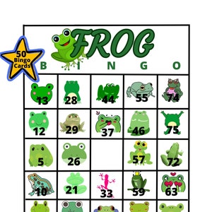 Frog Bingo Game, Fun Game for Kids, Perfect for Classroom and Family ...