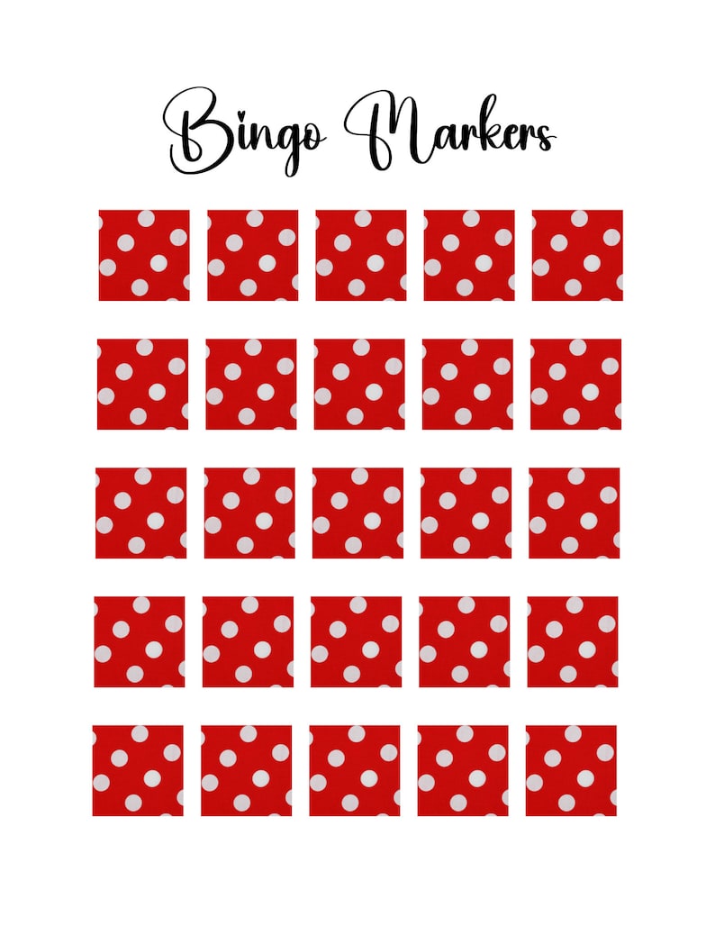 Lady Bug Bingo Calling Cards, Printable Kids Bingo, Instant Animal ...