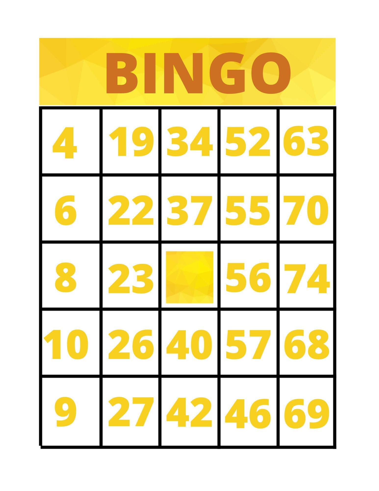 Bingo With Numbers, 30 Color Bingo Cards, Instantly Play Bingo, Large ...