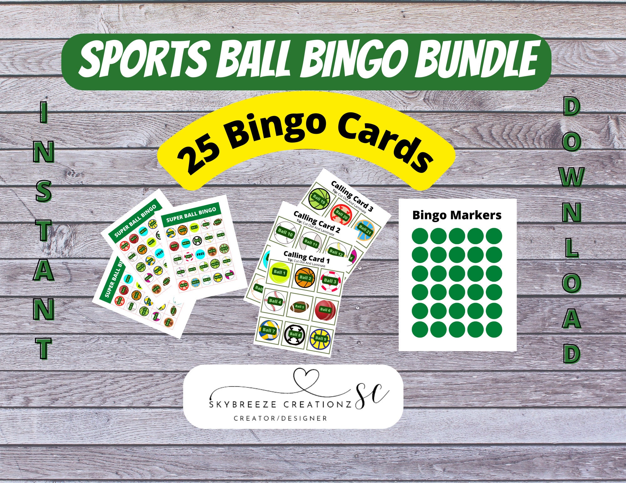 Sports Ball Bingo Game, Animal Bingo Game, Bingo With Animals, Sports ...