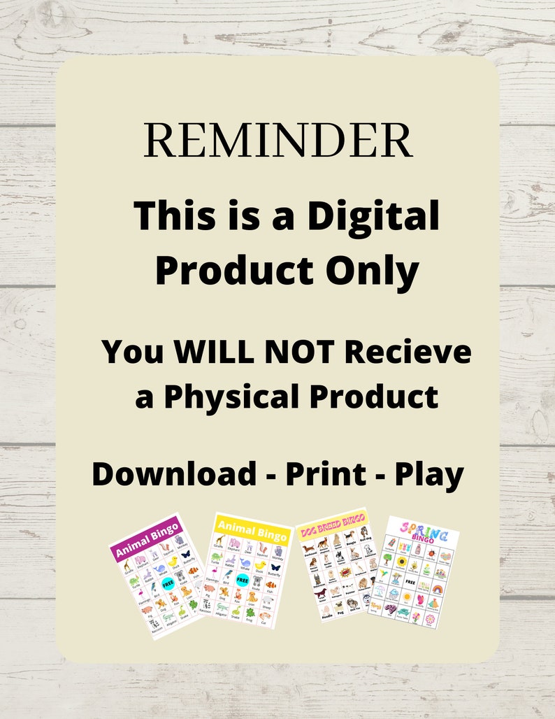 Printable Large Bingo Cards With Numbers,bingo Game Bundle to Play ...