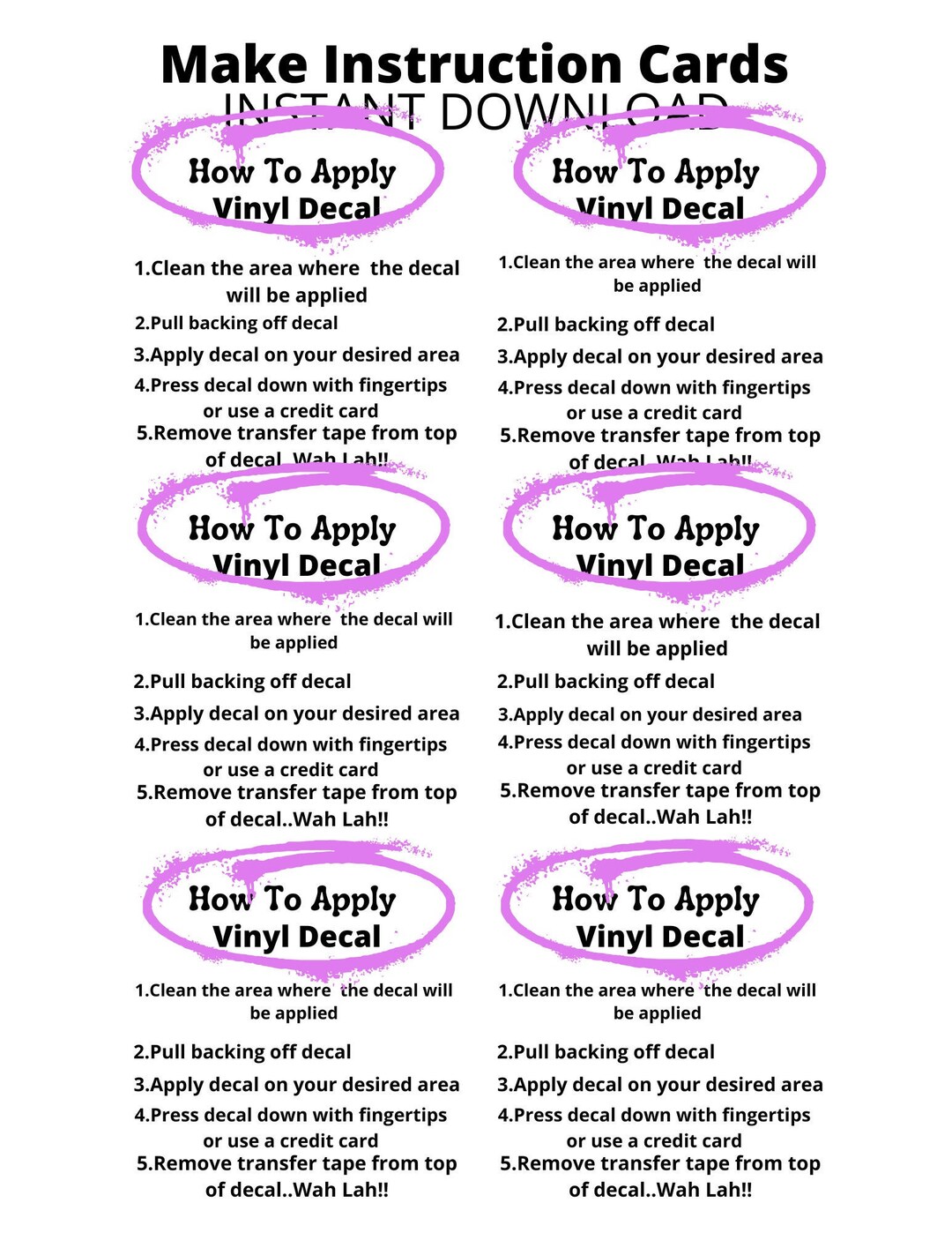 How to Apply a Decal, Decal Instructions, Care Instructions, DIY ...