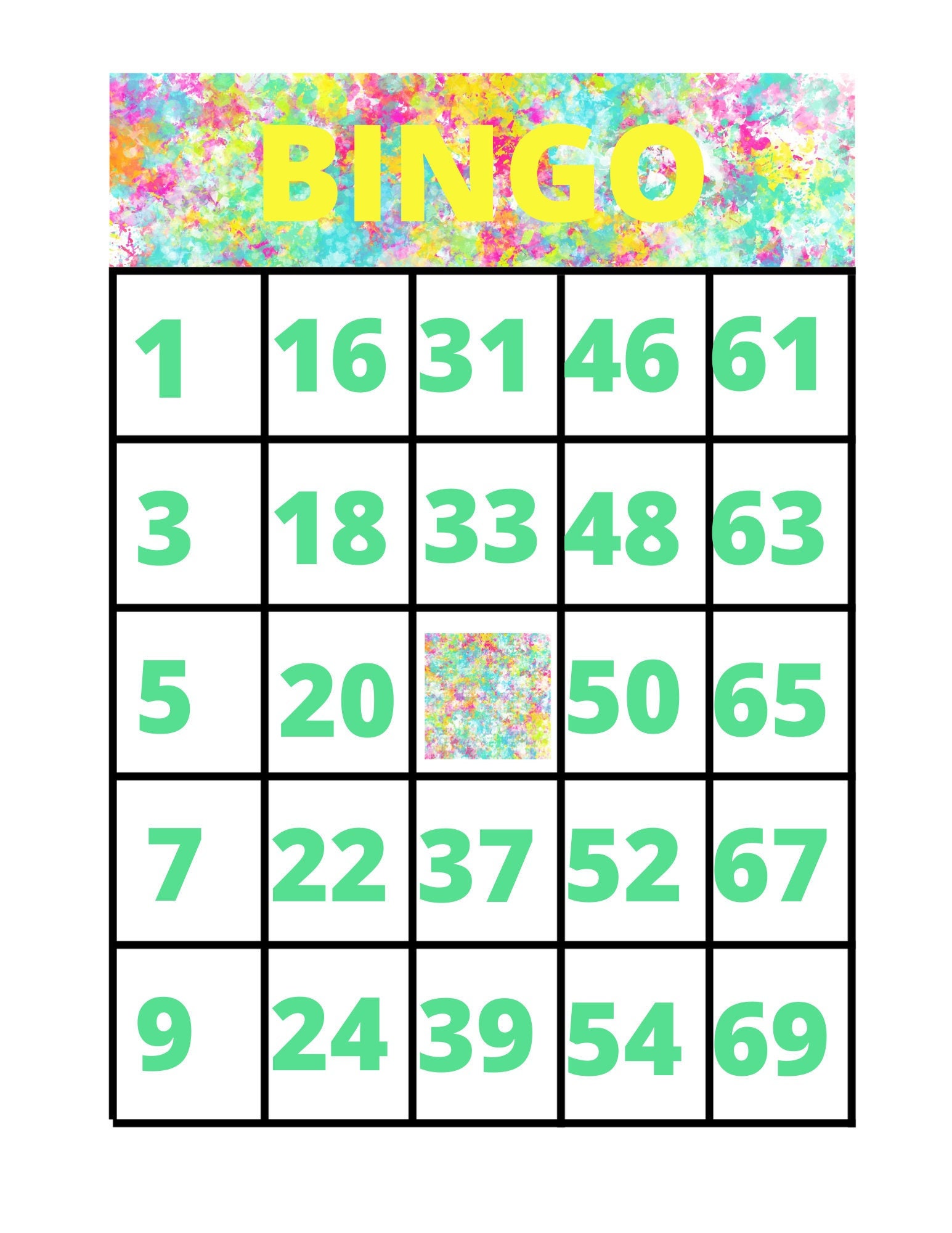 Print and Play BINGO, Play BINGO Instantly, BINGO Games to Play, Bingo ...