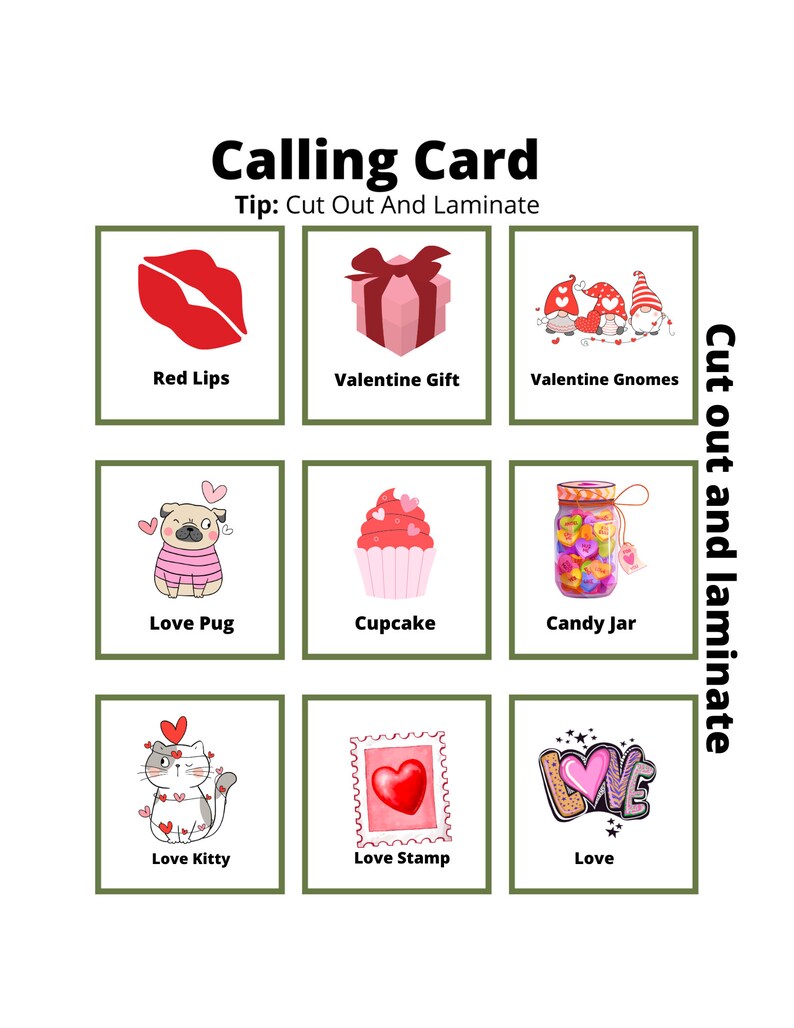 Valentine Game Kids, Valentines Day Bingo, Valentines Bingo Kid ...